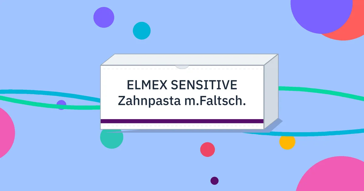 Symbolbild: Packung mit der Aufschrift ELMEX SENSITIVE Zahnpasta m.Faltsch. (PZN 04637438) – Verfügbarkeit und Bezug in Apotheken in Frankfurt am Main