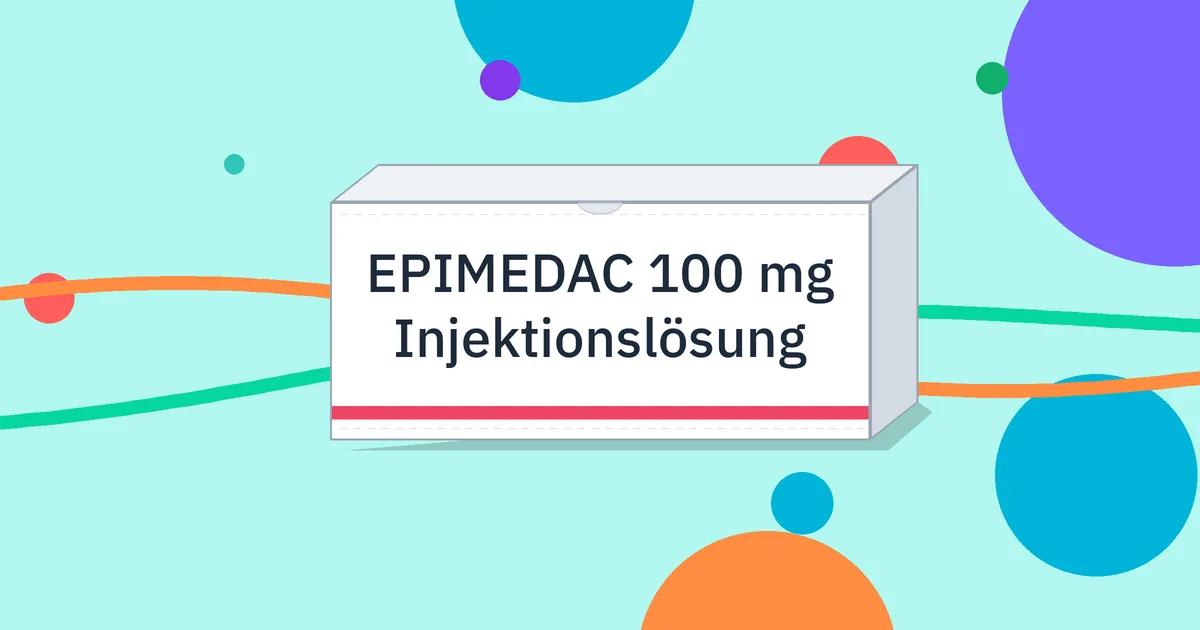 Symbolbild: Packung mit der Aufschrift EPIMEDAC 100 mg Injektionslösung (PZN 03775397) – Verfügbarkeit und Bezug in Apotheken in Frankfurt am Main