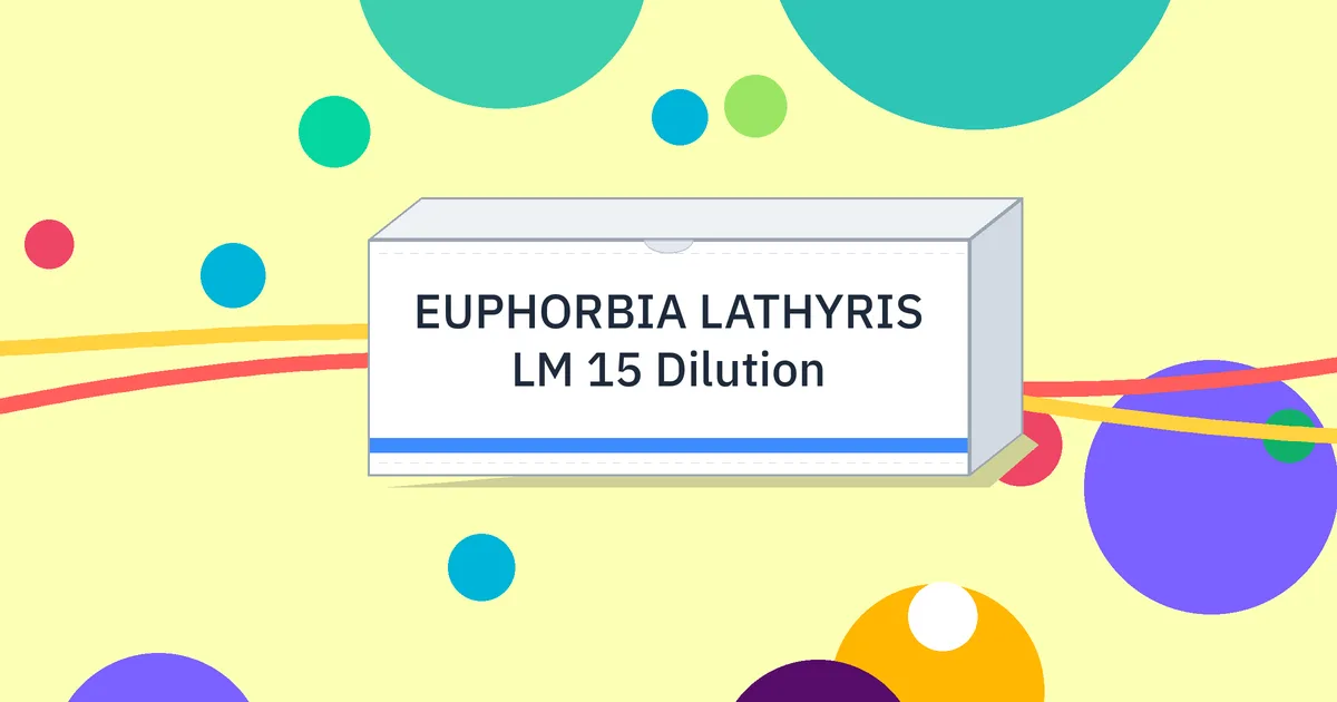 Symbolbild: Packung mit der Aufschrift EUPHORBIA LATHYRIS LM 15 Dilution (PZN 13482325) – Verfügbarkeit und Bezug in Apotheken in Frankfurt am Main