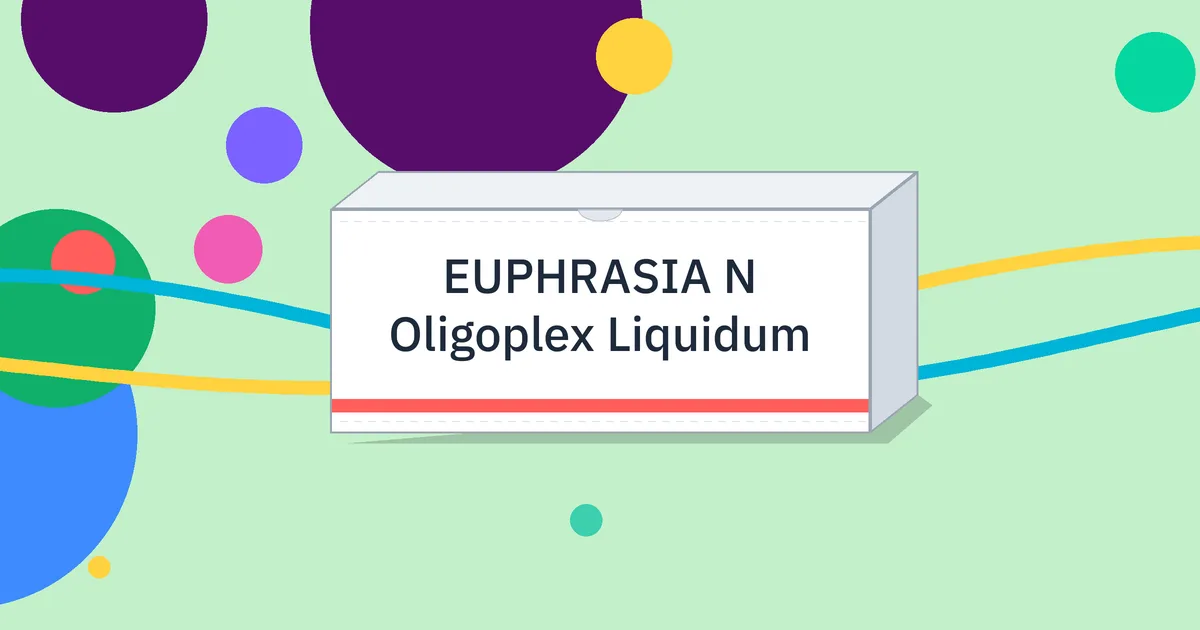 Symbolbild: Packung mit der Aufschrift EUPHRASIA N Oligoplex Liquidum (PZN 03669146) – Verfügbarkeit und Bezug in Apotheken in Frankfurt am Main