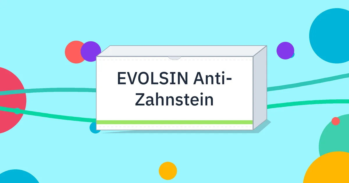 Symbolbild: Packung mit der Aufschrift EVOLSIN Anti-Zahnstein (PZN 20796113) – Verfügbarkeit und Bezug in Apotheken in Frankfurt am Main