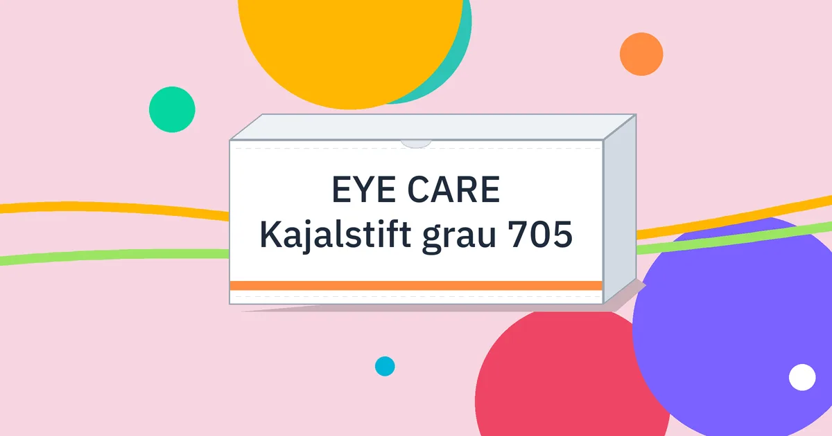 Symbolbild: Packung mit der Aufschrift EYE CARE Kajalstift grau 705 (PZN 07658441) – Verfügbarkeit und Bezug in Apotheken in Frankfurt am Main