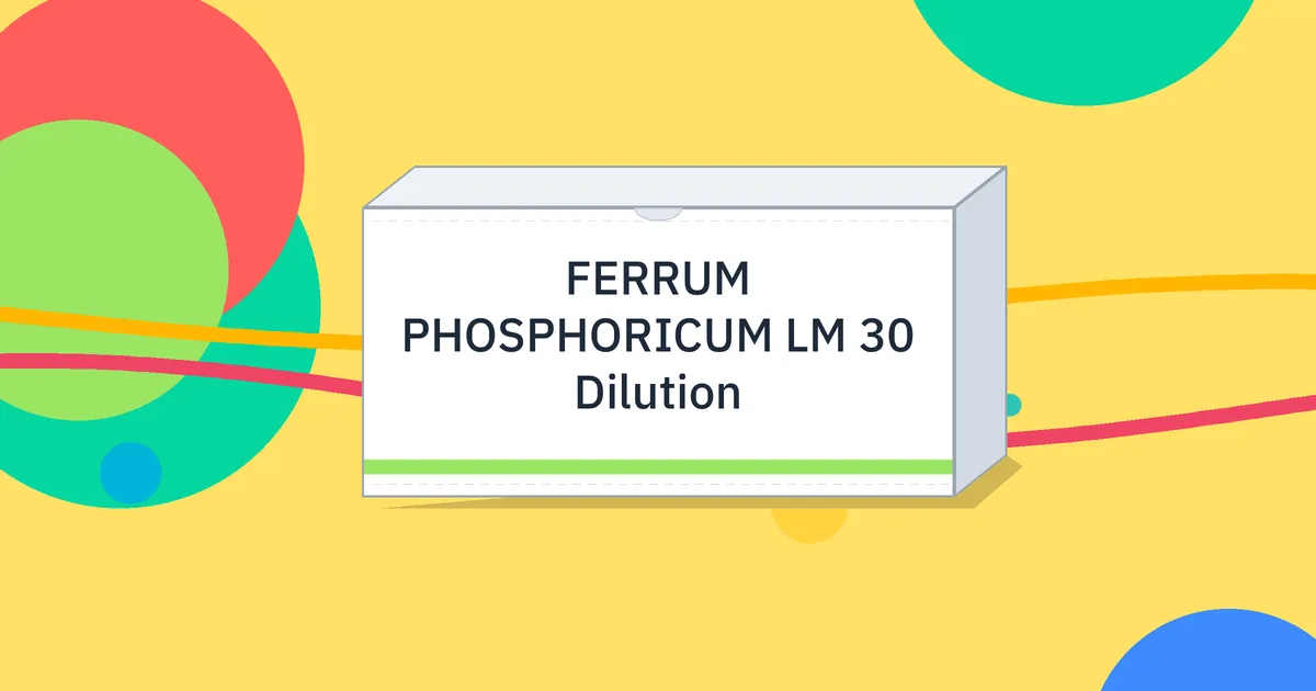 Symbolbild: Packung mit der Aufschrift FERRUM PHOSPHORICUM LM 30 Dilution (PZN 07540538) – Verfügbarkeit und Bezug in Apotheken in Frankfurt am Main