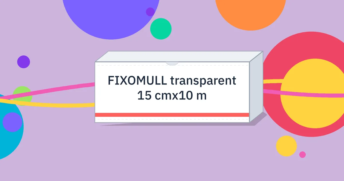 Symbolbild: Packung mit der Aufschrift FIXOMULL transparent 15 cmx10 m (PZN 18127161) – Verfügbarkeit und Bezug in Apotheken in Frankfurt am Main