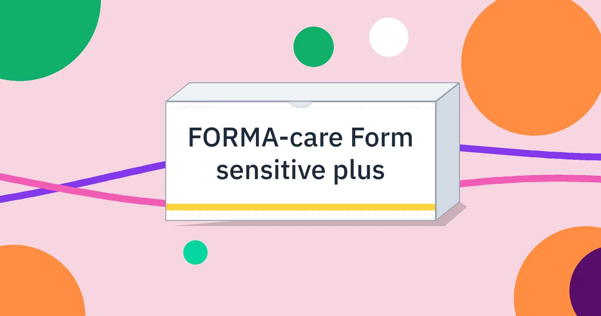 Symbolbild: Packung mit der Aufschrift FORMA-care Form sensitive plus (PZN 04867664) – Verfügbarkeit und Bezug in Apotheken in Frankfurt am Main