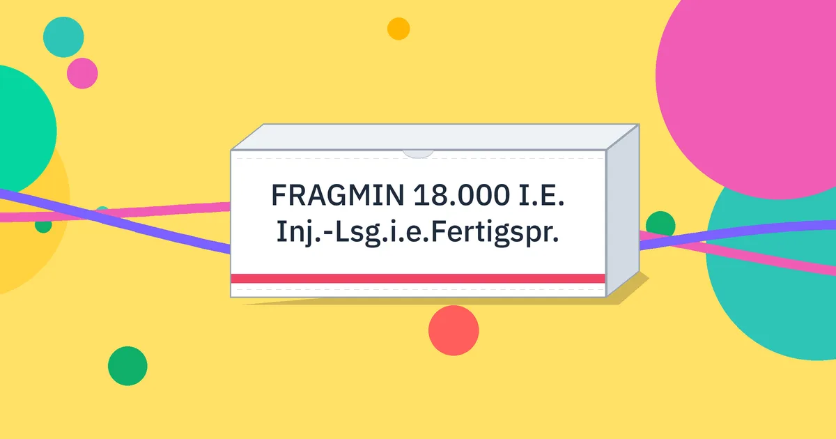 Symbolbild: Packung mit der Aufschrift FRAGMIN 18.000 I.E. Inj.-Lsg.i.e.Fertigspr. (PZN 11367755) – Verfügbarkeit und Bezug in Apotheken in Frankfurt am Main