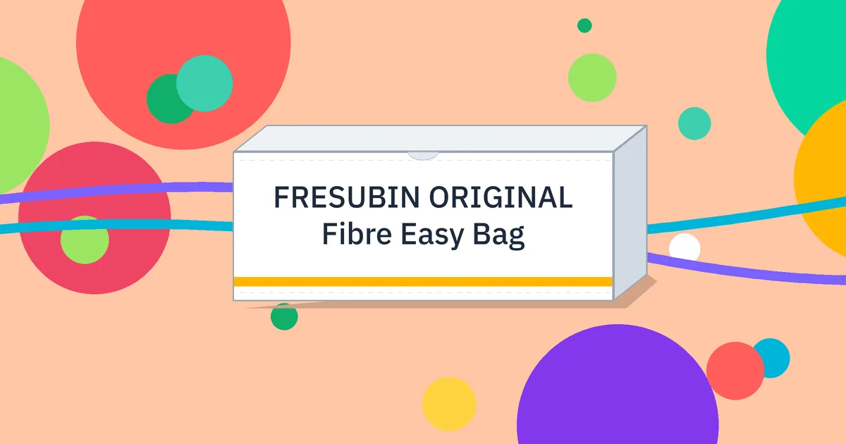 Symbolbild: Packung mit der Aufschrift FRESUBIN ORIGINAL Fibre Easy Bag (PZN 01404194) – Verfügbarkeit und Bezug in Apotheken in Frankfurt am Main