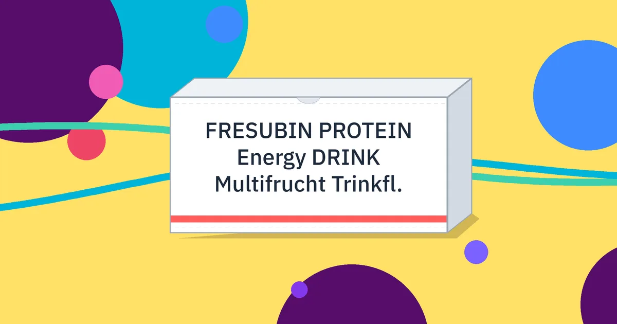 Symbolbild: Packung mit der Aufschrift FRESUBIN PROTEIN Energy DRINK Multifrucht Trinkfl. (PZN 20518213) – Verfügbarkeit und Bezug in Apotheken in Frankfurt am Main