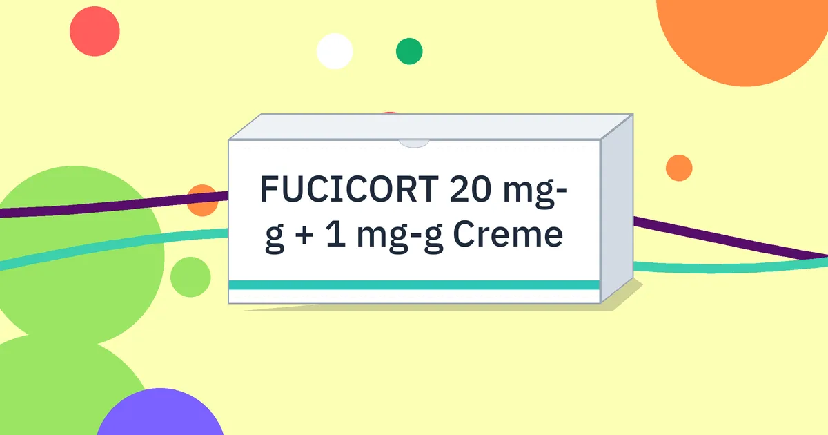 Symbolbild: Packung mit der Aufschrift FUCICORT 20 mg-g + 1 mg-g Creme (PZN 08903150) – Verfügbarkeit und Bezug in Apotheken in Frankfurt am Main