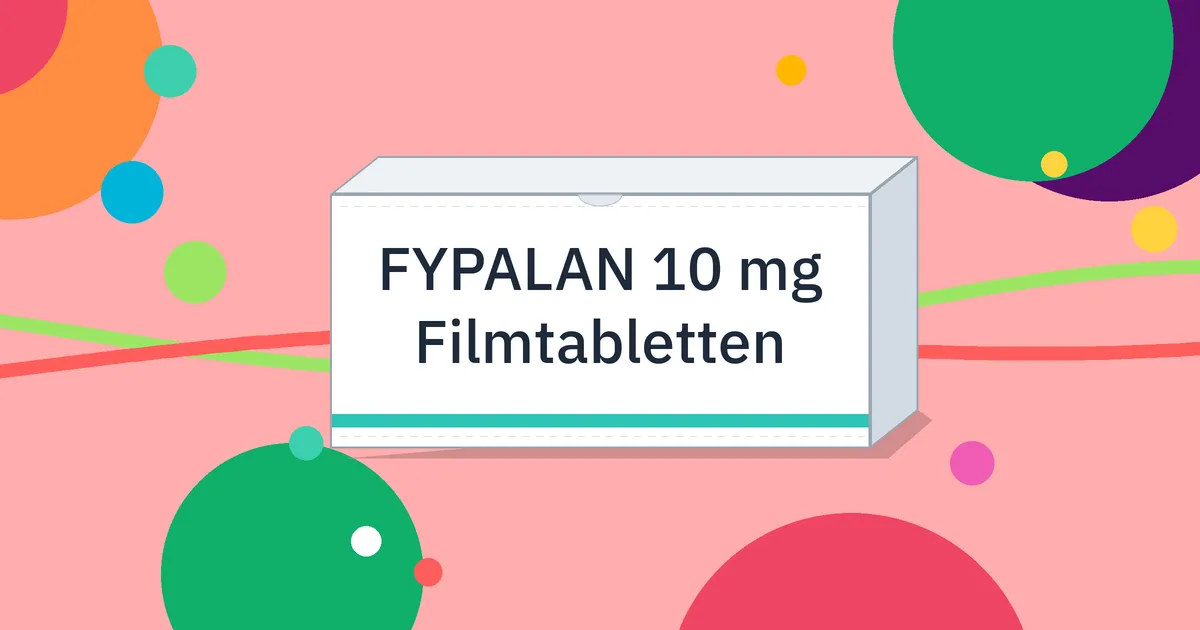 Symbolbild: Packung mit der Aufschrift FYPALAN 10 mg Filmtabletten (PZN 20333399) – Verfügbarkeit und Bezug in Apotheken in Frankfurt am Main