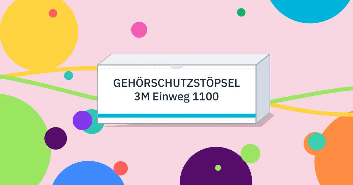 Symbolbild: Packung mit der Aufschrift GEHÖRSCHUTZSTÖPSEL 3M Einweg 1100 (PZN 10096691) – Verfügbarkeit und Bezug in Apotheken in Frankfurt am Main