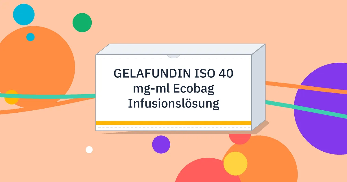Symbolbild: Packung mit der Aufschrift GELAFUNDIN ISO 40 mg-ml Ecobag Infusionslösung (PZN 10080307) – Verfügbarkeit und Bezug in Apotheken in Frankfurt am Main