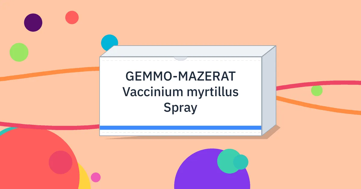 Symbolbild: Packung mit der Aufschrift GEMMO-MAZERAT Vaccinium myrtillus Spray (PZN 13306261) – Verfügbarkeit und Bezug in Apotheken in Frankfurt am Main