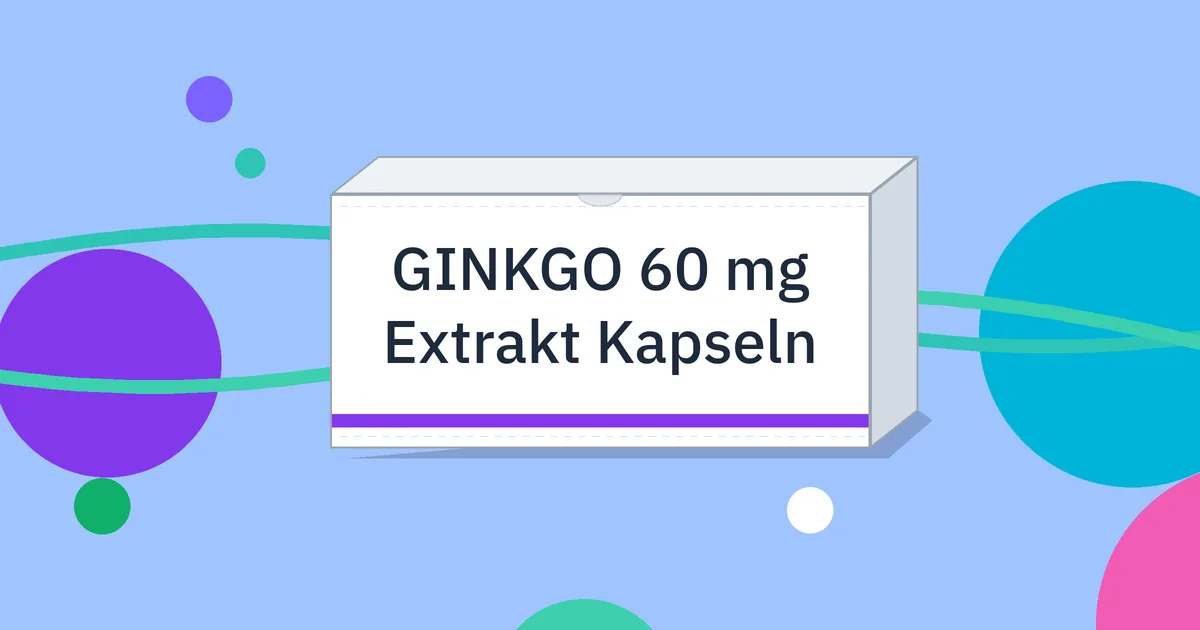 Symbolbild: Packung mit der Aufschrift GINKGO 60 mg Extrakt Kapseln (PZN 14377257) – Verfügbarkeit und Bezug in Apotheken in Frankfurt am Main