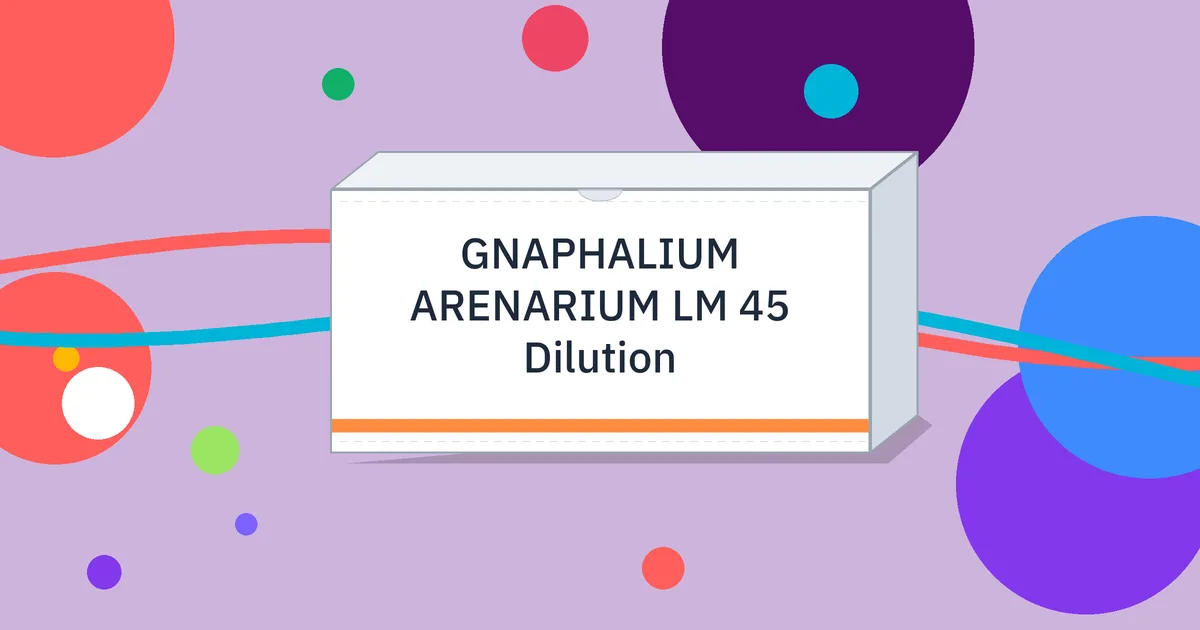 Symbolbild: Packung mit der Aufschrift GNAPHALIUM ARENARIUM LM 45 Dilution (PZN 13544902) – Verfügbarkeit und Bezug in Apotheken in Frankfurt am Main
