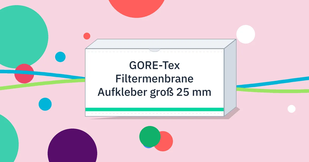 Symbolbild: Packung mit der Aufschrift GORE-Tex Filtermenbrane Aufkleber groß 25 mm (PZN 16034107) – Verfügbarkeit und Bezug in Apotheken in Frankfurt am Main