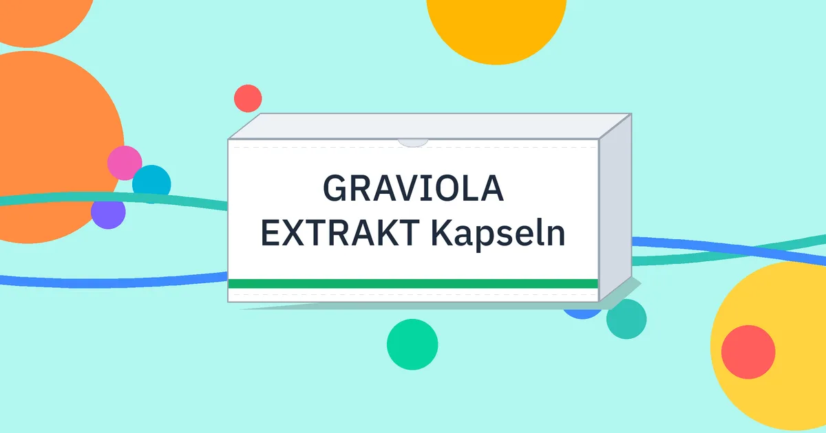 Symbolbild: Packung mit der Aufschrift GRAVIOLA EXTRAKT Kapseln (PZN 11169104) – Verfügbarkeit und Bezug in Apotheken in Frankfurt am Main