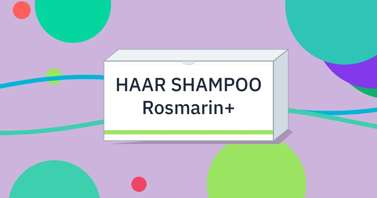 Symbolbild: Packung mit der Aufschrift HAAR SHAMPOO Rosmarin+ (PZN 17428481) – Verfügbarkeit und Bezug in Apotheken in Frankfurt am Main