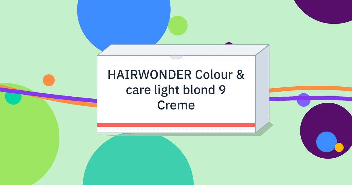 Symbolbild: Packung mit der Aufschrift HAIRWONDER Colour & care light blond 9 Creme (PZN 11028177) – Verfügbarkeit und Bezug in Apotheken in Frankfurt am Main