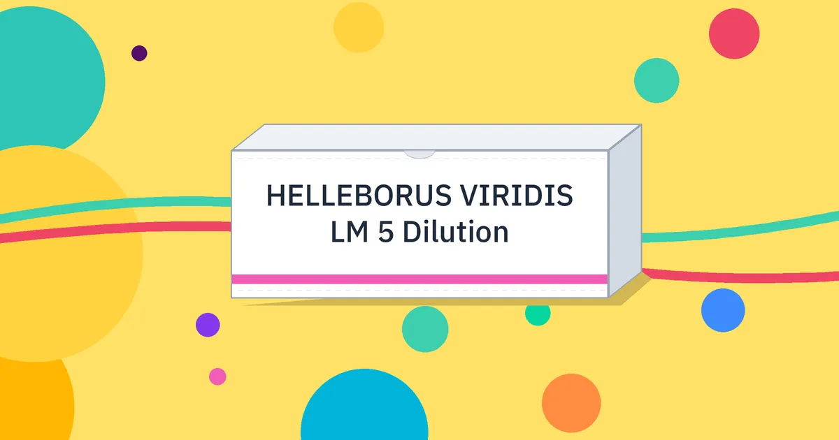 Symbolbild: Packung mit der Aufschrift HELLEBORUS VIRIDIS LM 5 Dilution (PZN 12886569) – Verfügbarkeit und Bezug in Apotheken in Frankfurt am Main