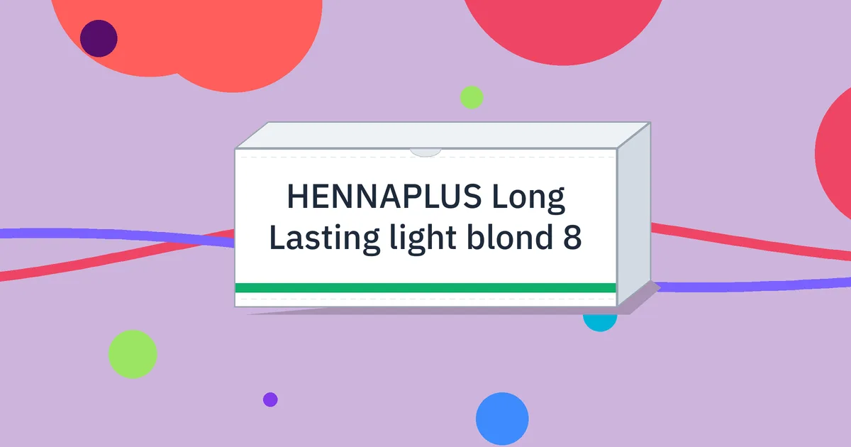 Symbolbild: Packung mit der Aufschrift HENNAPLUS Long Lasting light blond 8 (PZN 00099702) – Verfügbarkeit und Bezug in Apotheken in Frankfurt am Main
