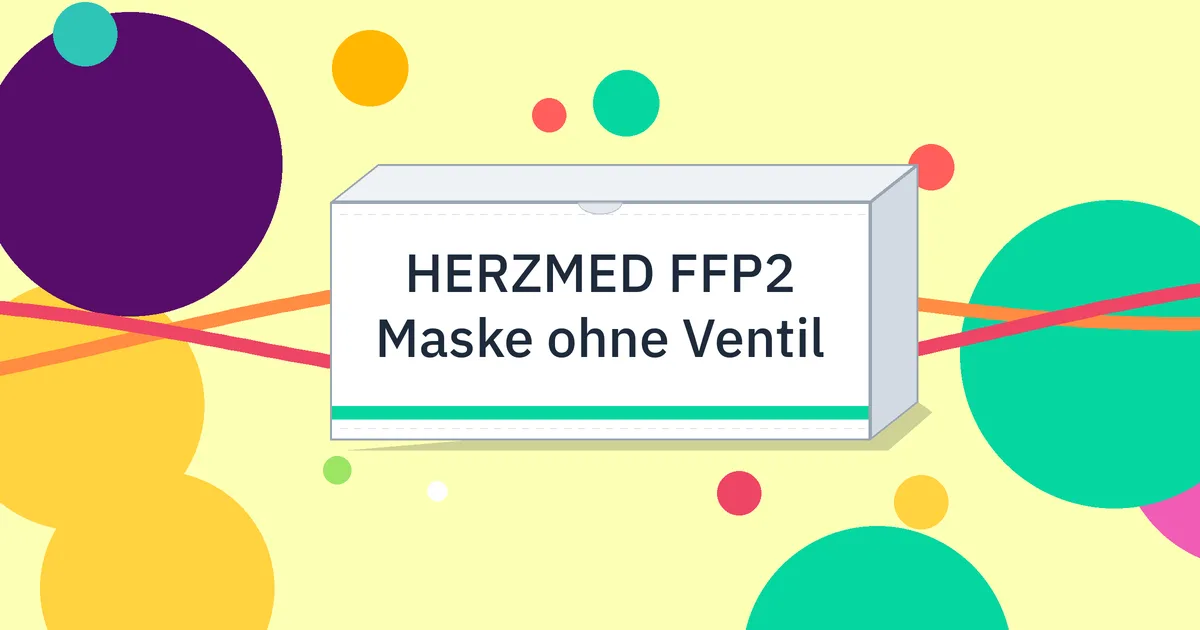 Symbolbild: Packung mit der Aufschrift HERZMED FFP2 Maske ohne Ventil (PZN 17250592) – Verfügbarkeit und Bezug in Apotheken in Frankfurt am Main