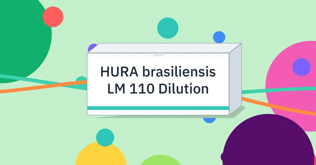 Symbolbild: Packung mit der Aufschrift HURA brasiliensis LM 110 Dilution (PZN 12890016) – Verfügbarkeit und Bezug in Apotheken in Frankfurt am Main