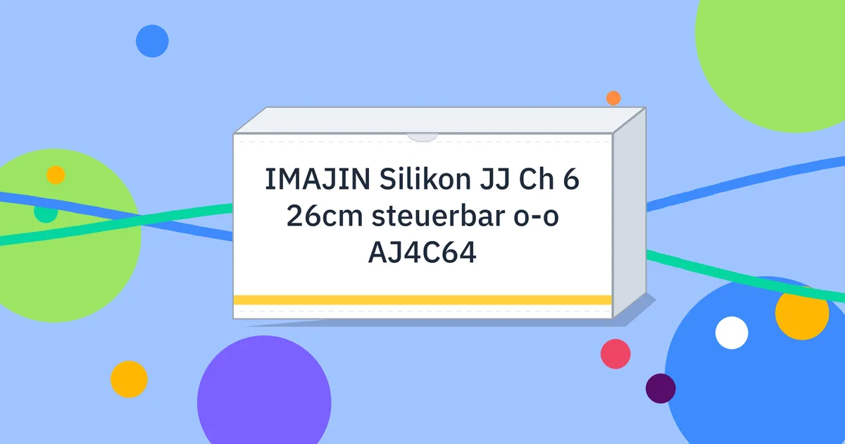 Symbolbild: Packung mit der Aufschrift IMAJIN Silikon JJ Ch 6 26cm steuerbar o-o AJ4C64 (PZN 17509357) – Verfügbarkeit und Bezug in Apotheken in Frankfurt am Main