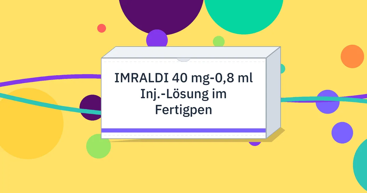 Symbolbild: Packung mit der Aufschrift IMRALDI 40 mg-0,8 ml Inj.-Lösung im Fertigpen (PZN 16142825) – Verfügbarkeit und Bezug in Apotheken in Frankfurt am Main