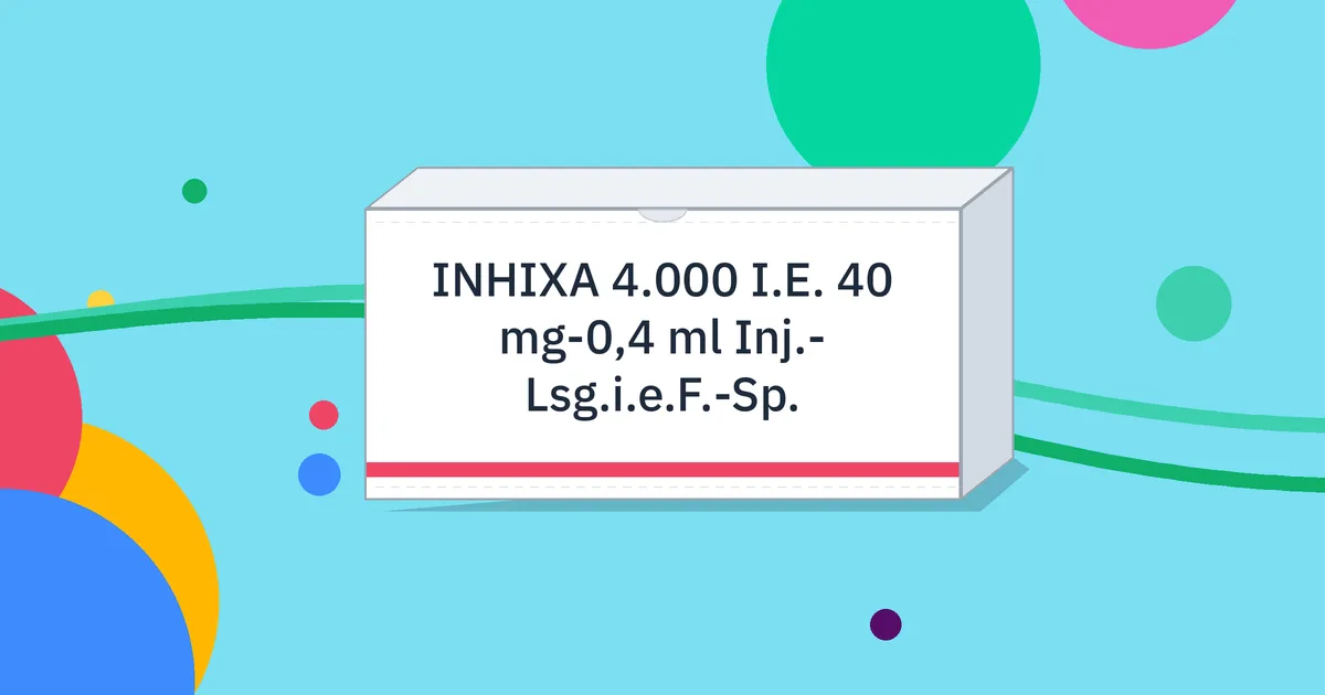 Symbolbild: Packung mit der Aufschrift INHIXA 4.000 I.E. 40 mg-0,4 ml Inj.-Lsg.i.e.F.-Sp. (PZN 15784941) – Verfügbarkeit und Bezug in Apotheken in Frankfurt am Main