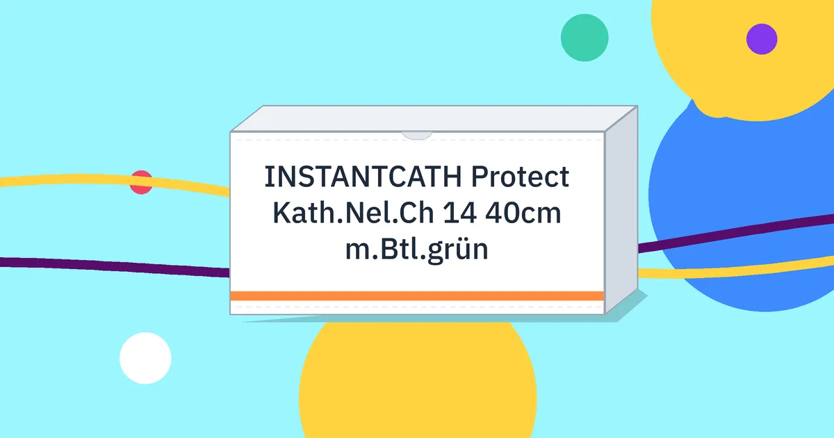 Symbolbild: Packung mit der Aufschrift INSTANTCATH Protect Kath.Nel.Ch 14 40cm m.Btl.grün (PZN 00648480) – Verfügbarkeit und Bezug in Apotheken in Frankfurt am Main