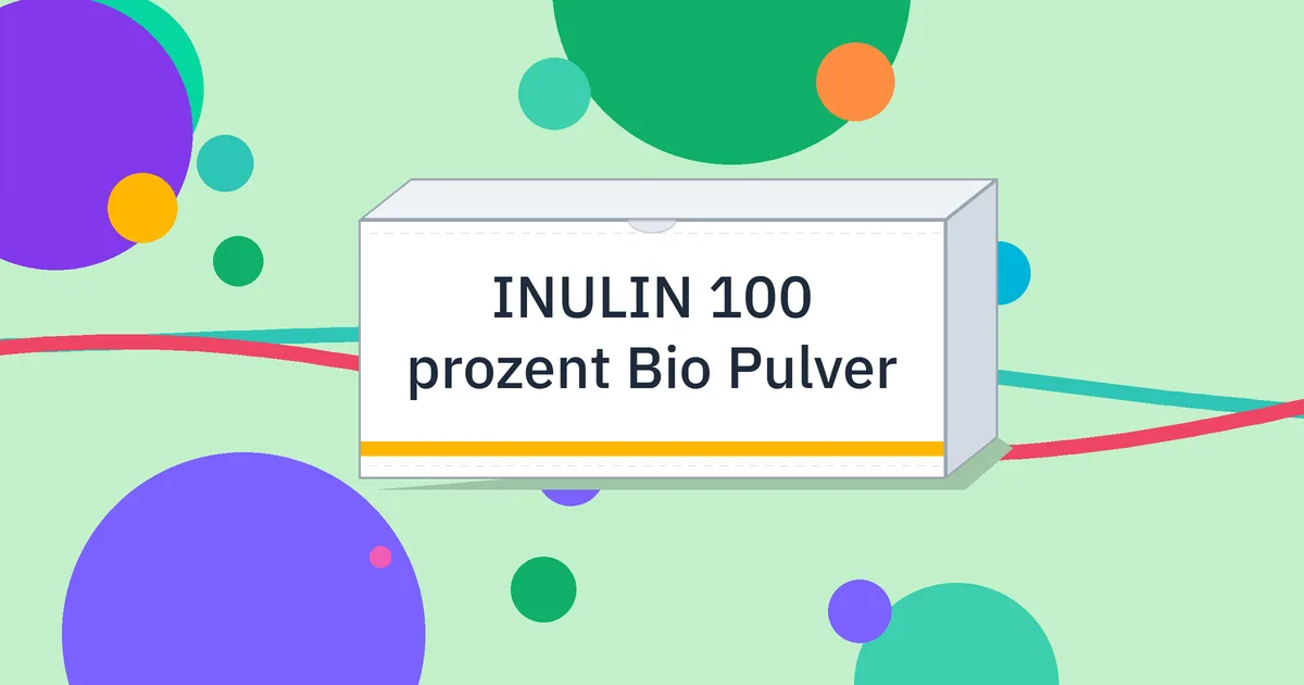 Symbolbild: Packung mit der Aufschrift INULIN 100 prozent Bio Pulver (PZN 10811774) – Verfügbarkeit und Bezug in Apotheken in Frankfurt am Main
