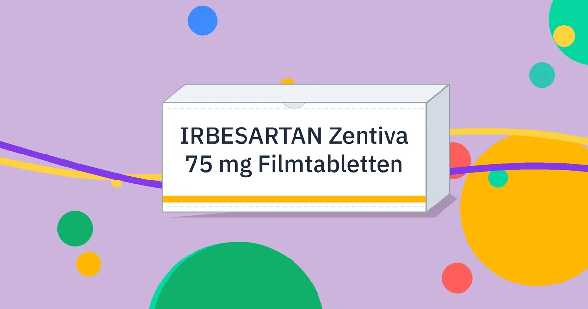Symbolbild: Packung mit der Aufschrift IRBESARTAN Zentiva 75 mg Filmtabletten (PZN 09751908) – Verfügbarkeit und Bezug in Apotheken in Frankfurt am Main