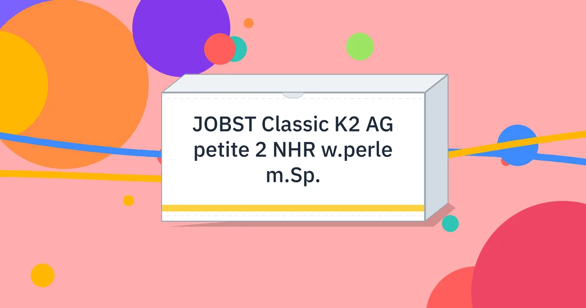Symbolbild: Packung mit der Aufschrift JOBST Classic K2 AG petite 2 NHR w.perle m.Sp. (PZN 10728151) – Verfügbarkeit und Bezug in Apotheken in Frankfurt am Main