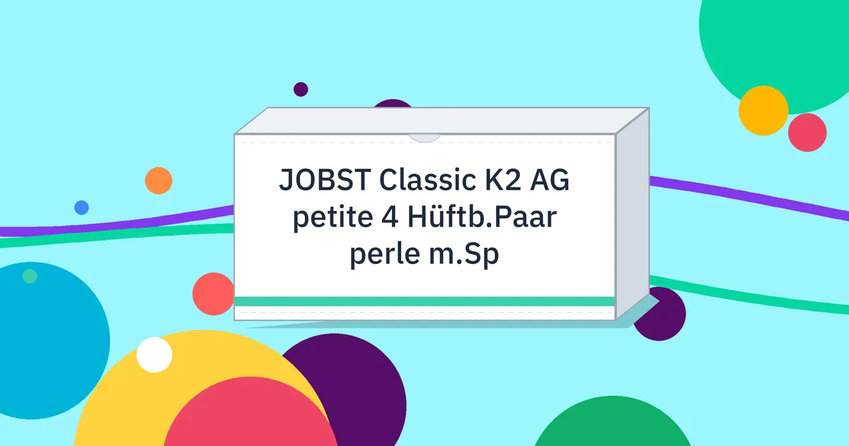 Symbolbild: Packung mit der Aufschrift JOBST Classic K2 AG petite 4 Hüftb.Paar perle m.Sp (PZN 13064800) – Verfügbarkeit und Bezug in Apotheken in Frankfurt am Main