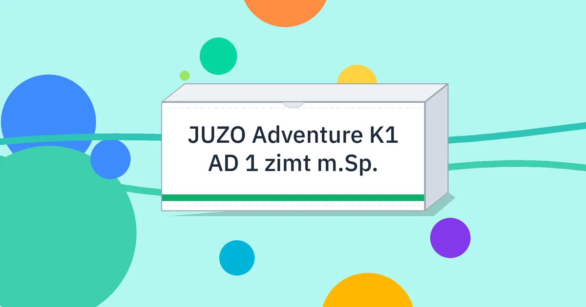 Symbolbild: Packung mit der Aufschrift JUZO Adventure K1 AD 1 zimt m.Sp. (PZN 16491951) – Verfügbarkeit und Bezug in Apotheken in Frankfurt am Main