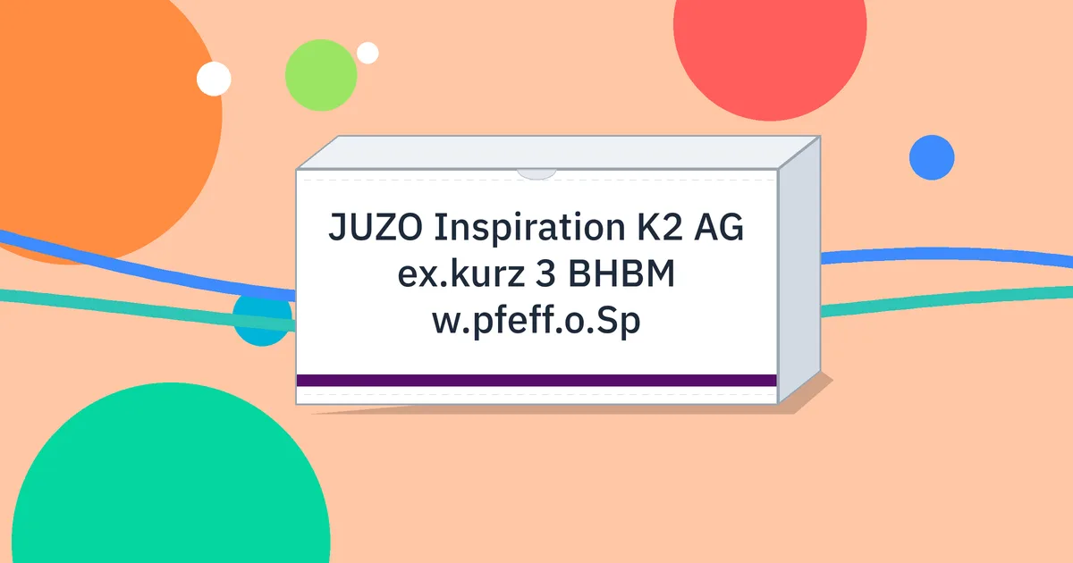Symbolbild: Packung mit der Aufschrift JUZO Inspiration K2 AG ex.kurz 3 BHBM w.pfeff.o.Sp (PZN 14885752) – Verfügbarkeit und Bezug in Apotheken in Frankfurt am Main