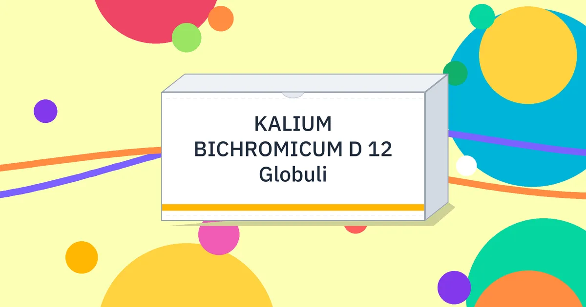 Symbolbild: Packung mit der Aufschrift KALIUM BICHROMICUM D 12 Globuli (PZN 02890475) – Verfügbarkeit und Bezug in Apotheken in Frankfurt am Main