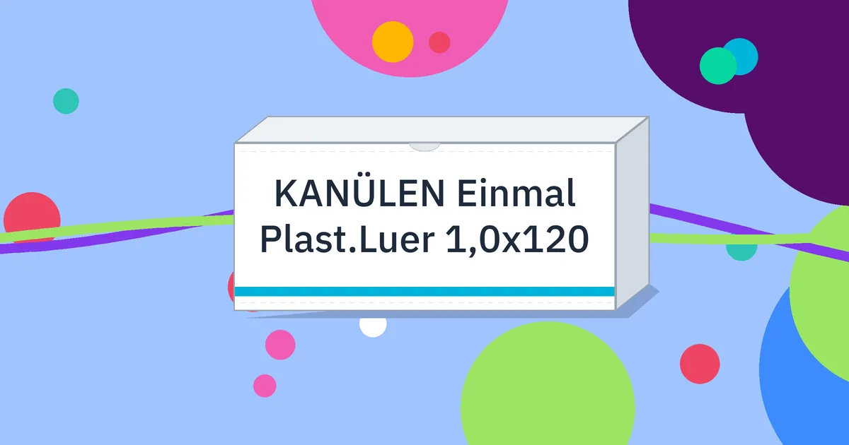 Symbolbild: Packung mit der Aufschrift KANÜLEN Einmal Plast.Luer 1,0x120 (PZN 02440499) – Verfügbarkeit und Bezug in Apotheken in Frankfurt am Main