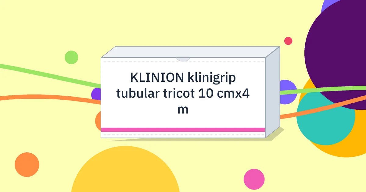 Symbolbild: Packung mit der Aufschrift KLINION klinigrip tubular tricot 10 cmx4 m (PZN 19851746) – Verfügbarkeit und Bezug in Apotheken in Frankfurt am Main