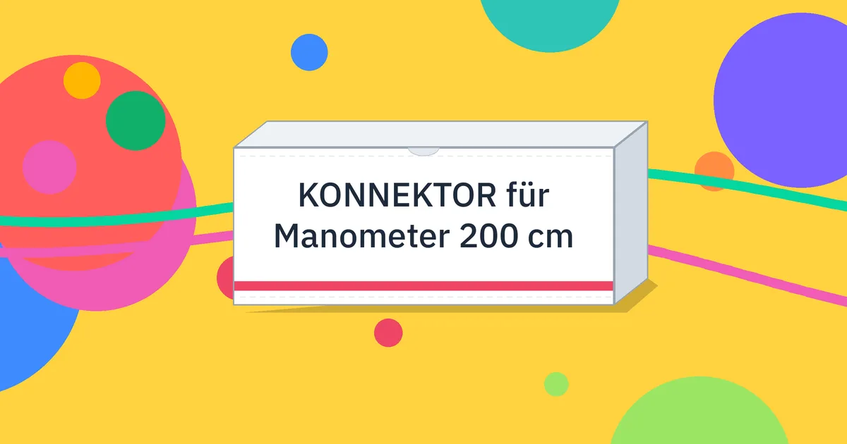 Symbolbild: Packung mit der Aufschrift KONNEKTOR für Manometer 200 cm (PZN 10178905) – Verfügbarkeit und Bezug in Apotheken in Frankfurt am Main