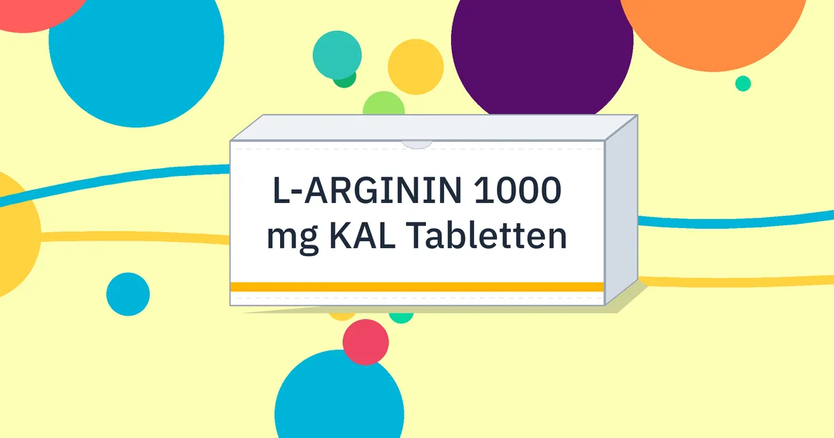 Symbolbild: Packung mit der Aufschrift L-ARGININ 1000 mg KAL Tabletten (PZN 19629077) – Verfügbarkeit und Bezug in Apotheken in Frankfurt am Main