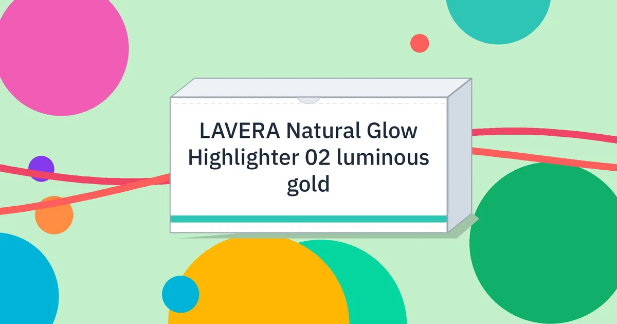 Symbolbild: Packung mit der Aufschrift LAVERA Natural Glow Highlighter 02 luminous gold (PZN 16242053) – Verfügbarkeit und Bezug in Apotheken in Frankfurt am Main