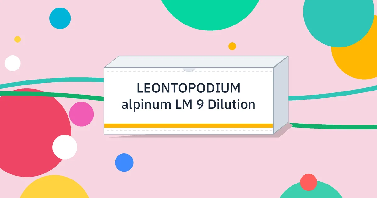 Symbolbild: Packung mit der Aufschrift LEONTOPODIUM alpinum LM 9 Dilution (PZN 13525388) – Verfügbarkeit und Bezug in Apotheken in Frankfurt am Main