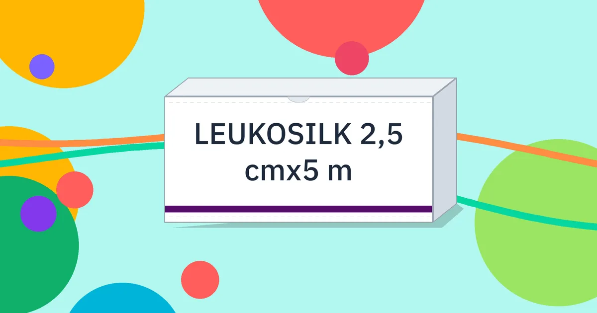 Symbolbild: Packung mit der Aufschrift LEUKOSILK 2,5 cmx5 m (PZN 12526799) – Verfügbarkeit und Bezug in Apotheken in Frankfurt am Main