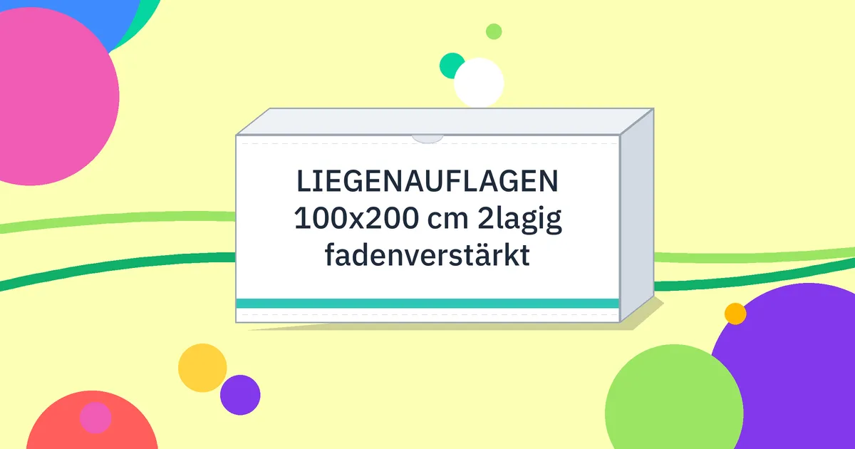 Symbolbild: Packung mit der Aufschrift LIEGENAUFLAGEN 100x200 cm 2lagig fadenverstärkt (PZN 10069984) – Verfügbarkeit und Bezug in Apotheken in Frankfurt am Main