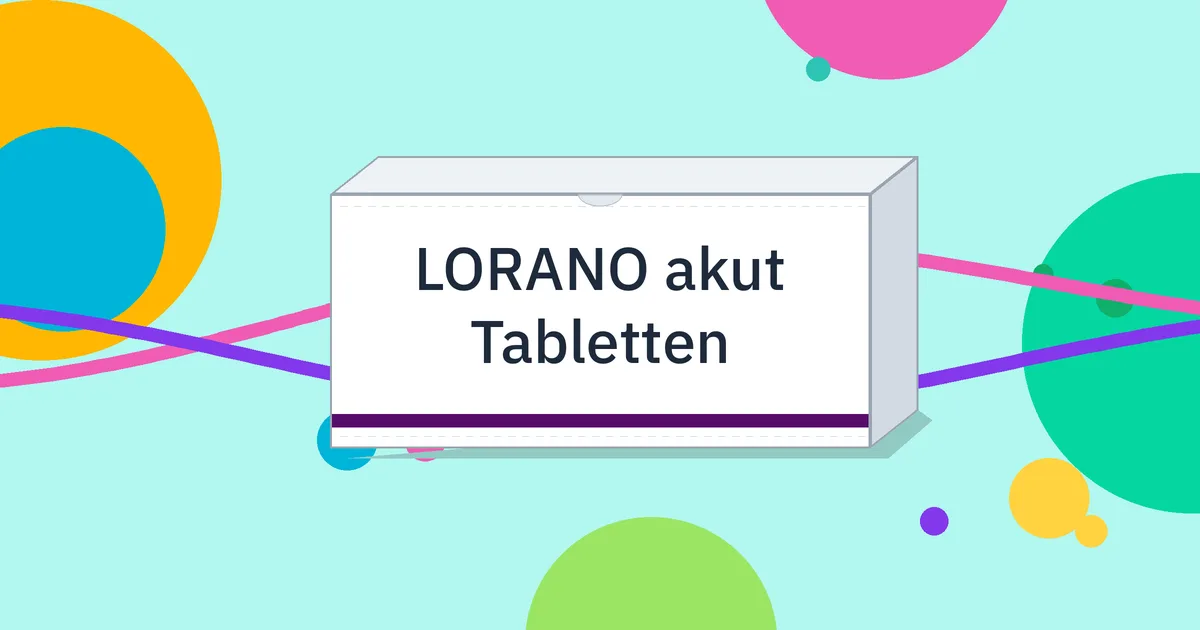 Symbolbild: Packung mit der Aufschrift LORANO akut Tabletten (PZN 07224435) – Verfügbarkeit und Bezug in Apotheken in Frankfurt am Main