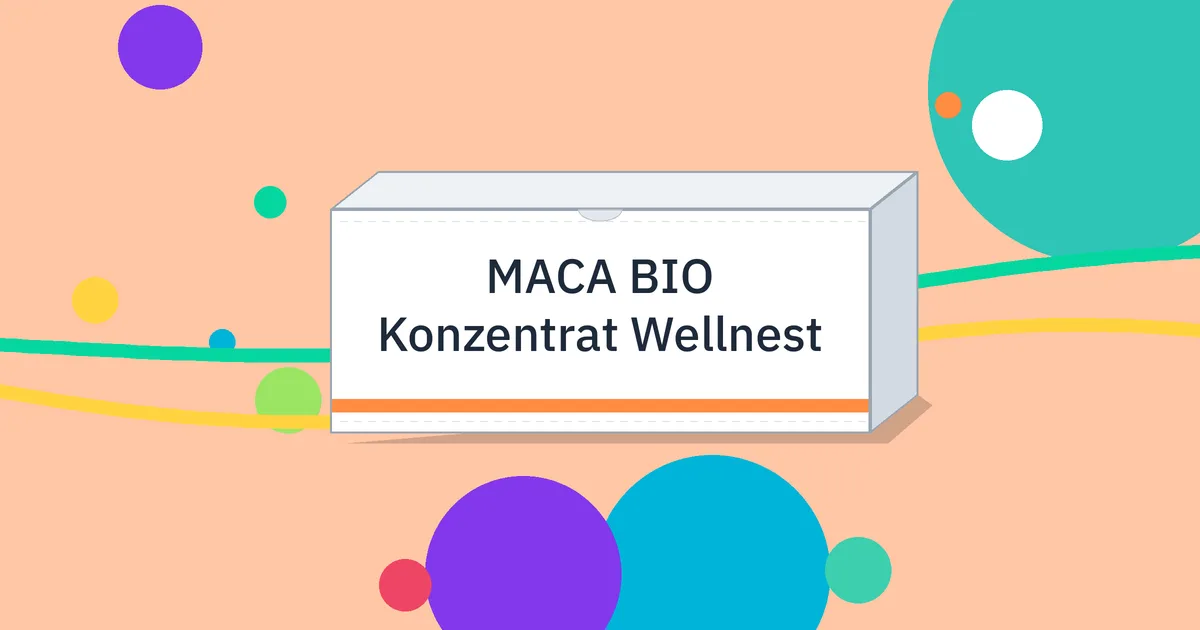 Symbolbild: Packung mit der Aufschrift MACA BIO Konzentrat Wellnest (PZN 08458709) – Verfügbarkeit und Bezug in Apotheken in Frankfurt am Main