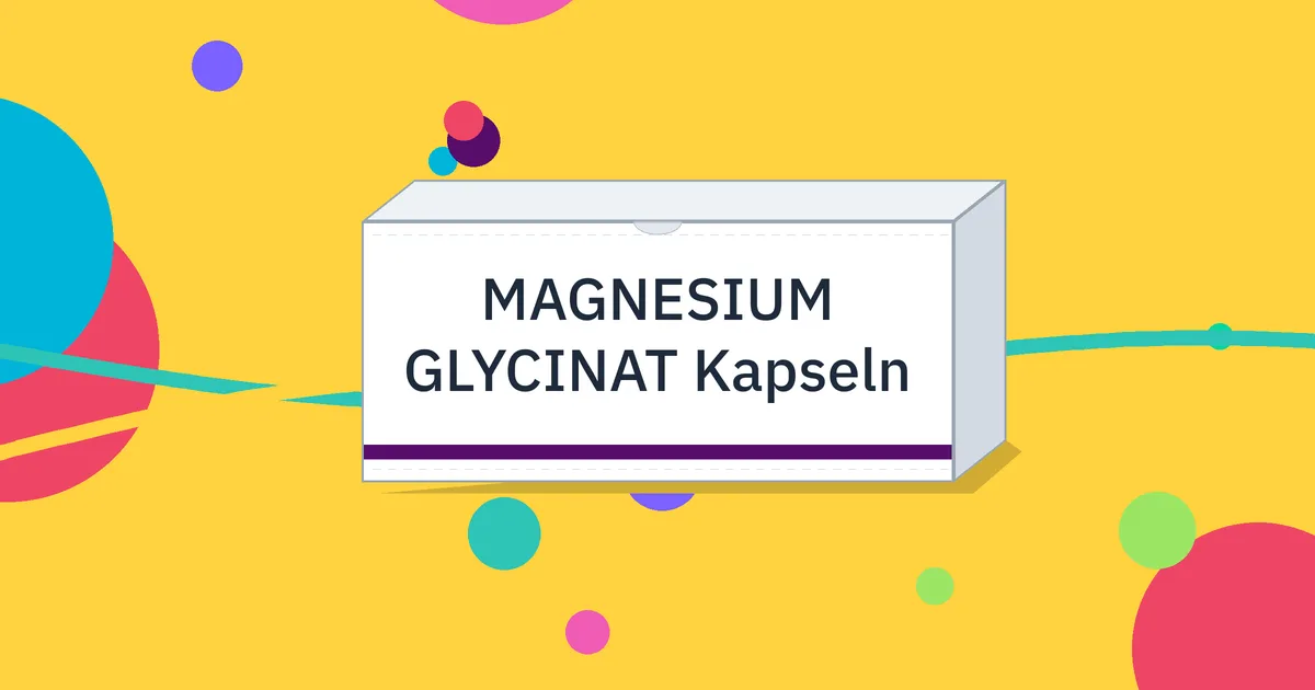 Symbolbild: Packung mit der Aufschrift MAGNESIUM GLYCINAT Kapseln (PZN 19372224) – Verfügbarkeit und Bezug in Apotheken in Frankfurt am Main