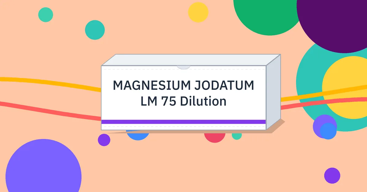 Symbolbild: Packung mit der Aufschrift MAGNESIUM JODATUM LM 75 Dilution (PZN 12938183) – Verfügbarkeit und Bezug in Apotheken in Frankfurt am Main